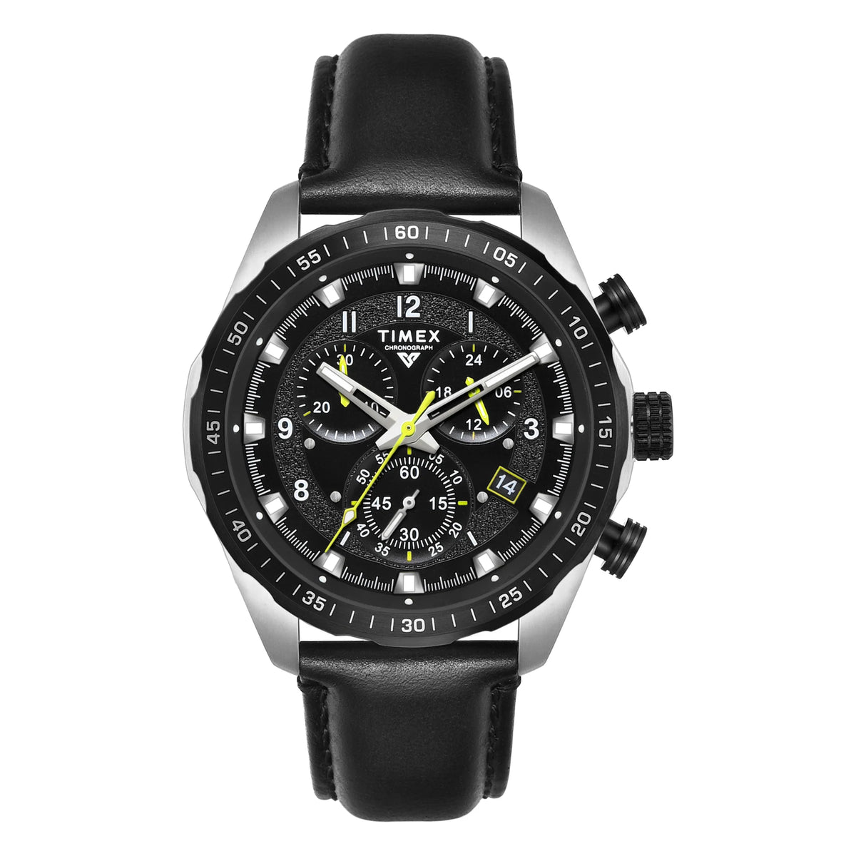 TIMEX - Buy TIMEX Vector Men Black Round Chronograph Dial Analog Watch ...
