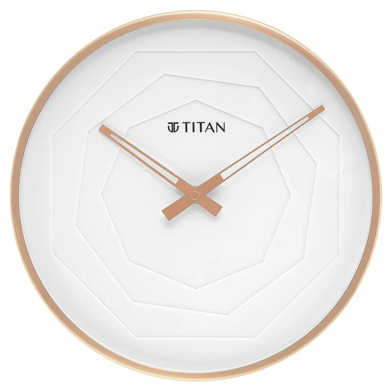 Titan Clock - Buy W0078MA02 Titan Metallic Wall Clock with rose Gold ...